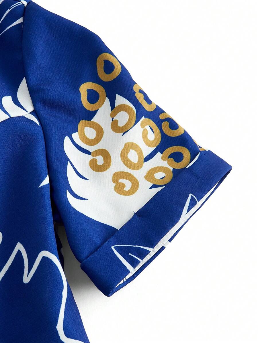 Merline Labissiere Designer Boho Bohemian Women's Tropical Plant Print ...