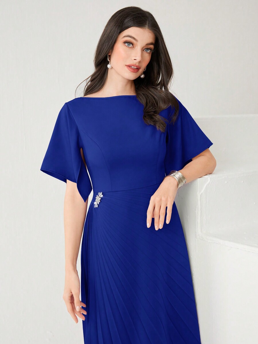 SHEIN Modely Elegant And Fashionable Solid Color Women Party Dress Long ...