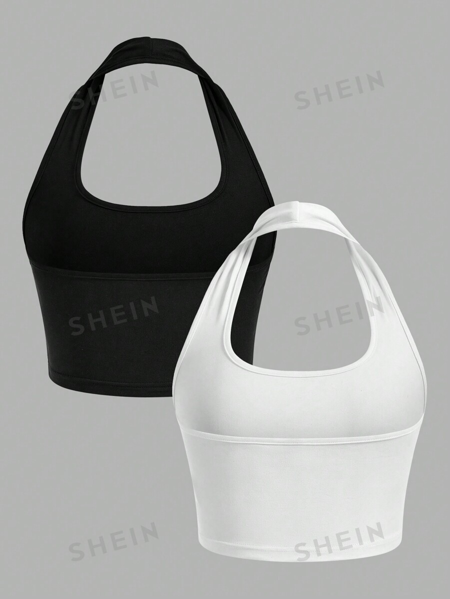 SHEIN Essnce Casual Basic Sleeveless Tank Tops Multi-Pack For Women ...