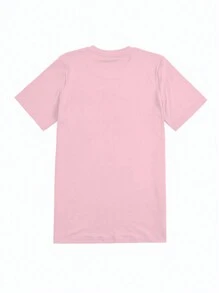 Calvaya Plus Size Love Slogan Print Round Neck Short Sleeve T-Shirt ...