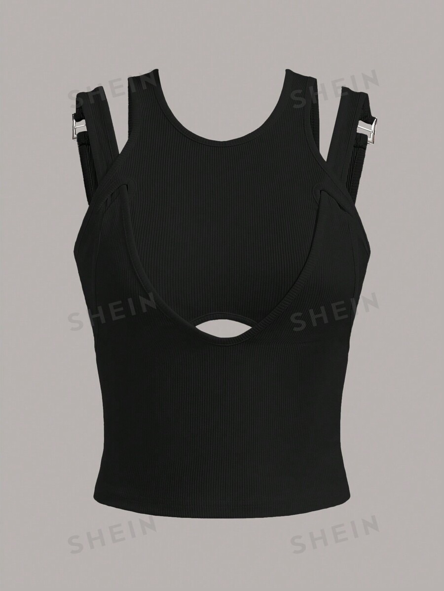 SHEIN ICON Y2k Slim-Fit Plus Size Camisole With Overlapping And ...