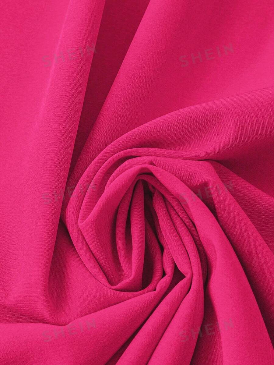 SHEIN Belle Women's Summer Solid Color Waist Cinched Long Dress | SHEIN USA