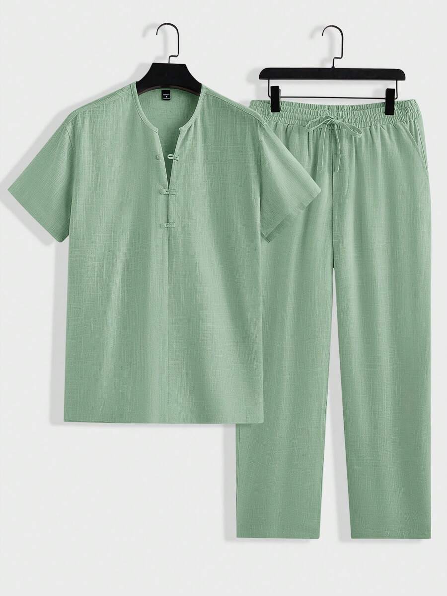 Manfinity Homme Geweven casual dagelijkse lente/zomeroutfit, set met ...