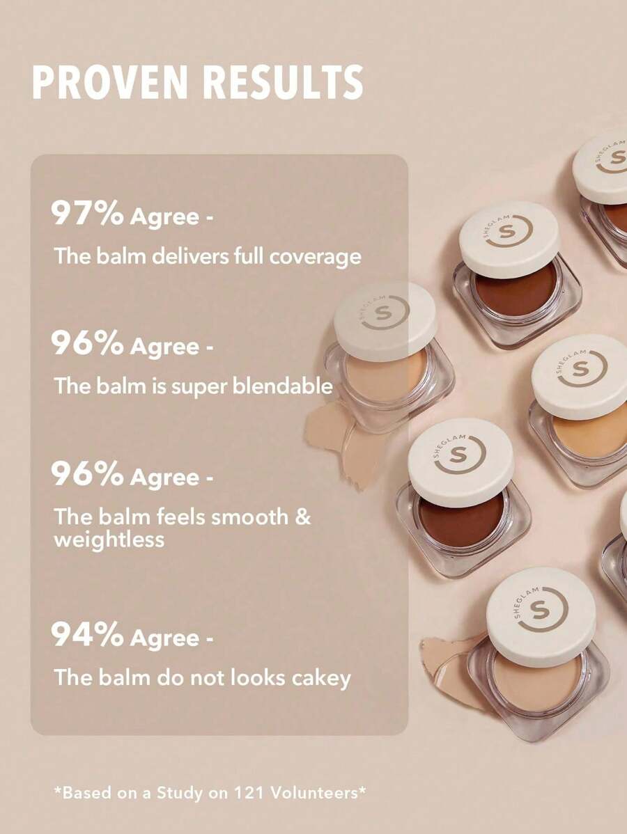 SHEGLAM Full Coverage Foundation Balm-Warm Vanilla Long Lasting ...