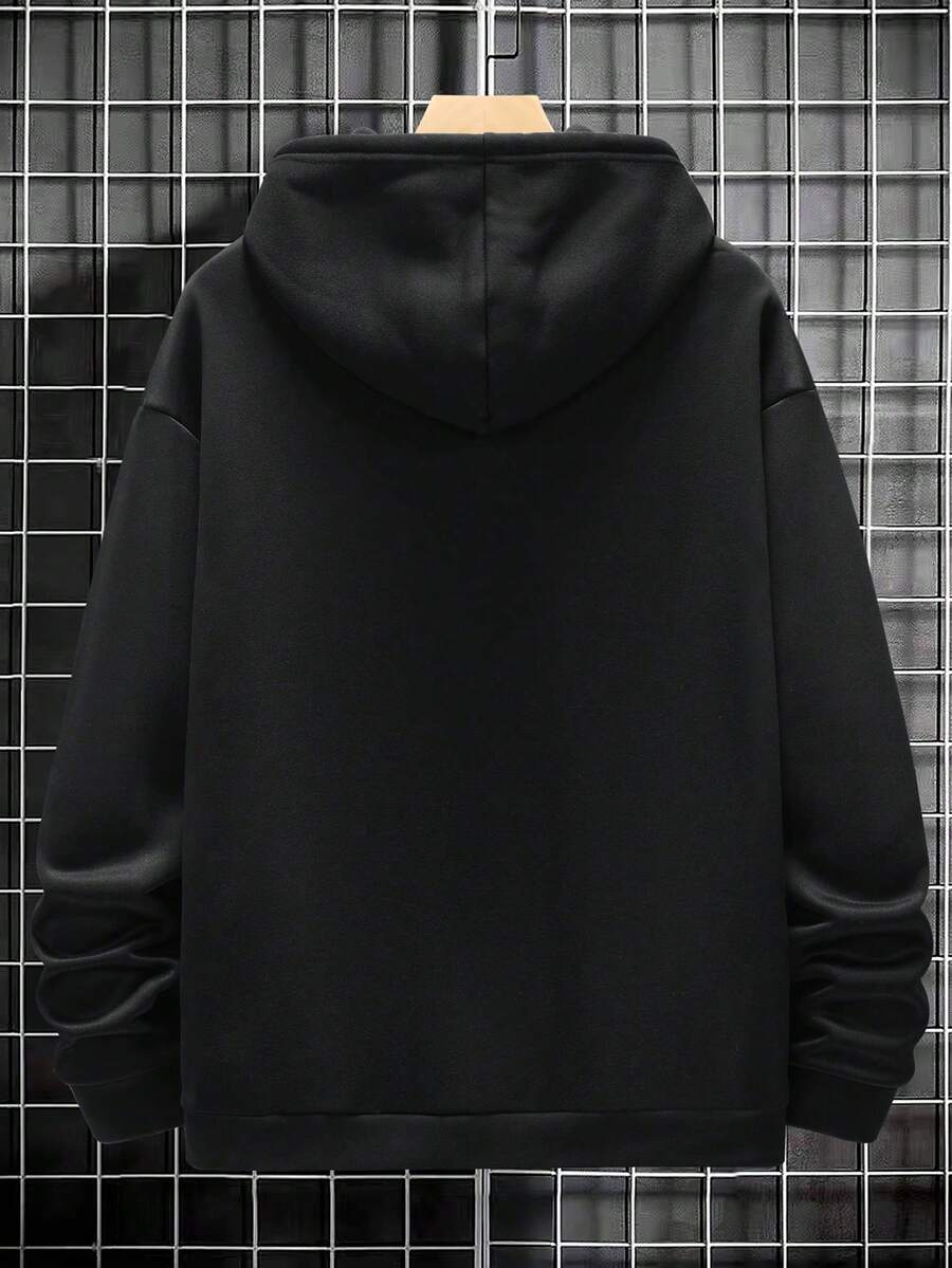 Manfinity LEGND Men Hooded Casual Sweatshirt With Loose Fit, Letter ...