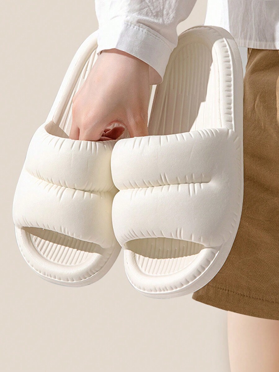 2024 New Arrival Smooth Vertical Stripe Slippers, EVA House Slippers ...