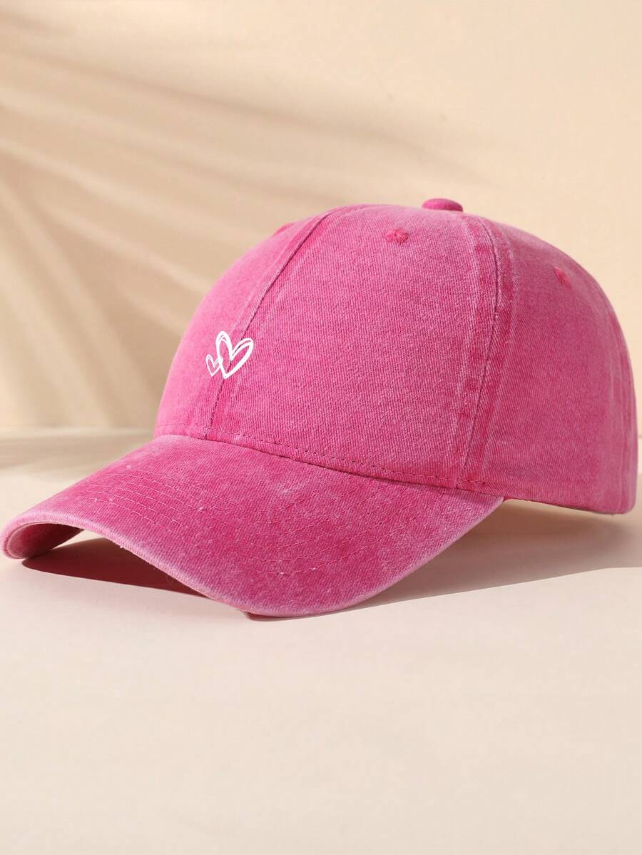 Maria Clara Maia Artist Girlcore Sport Fashion Pink Heart Print Simple Baseball Cap, Holiday ...