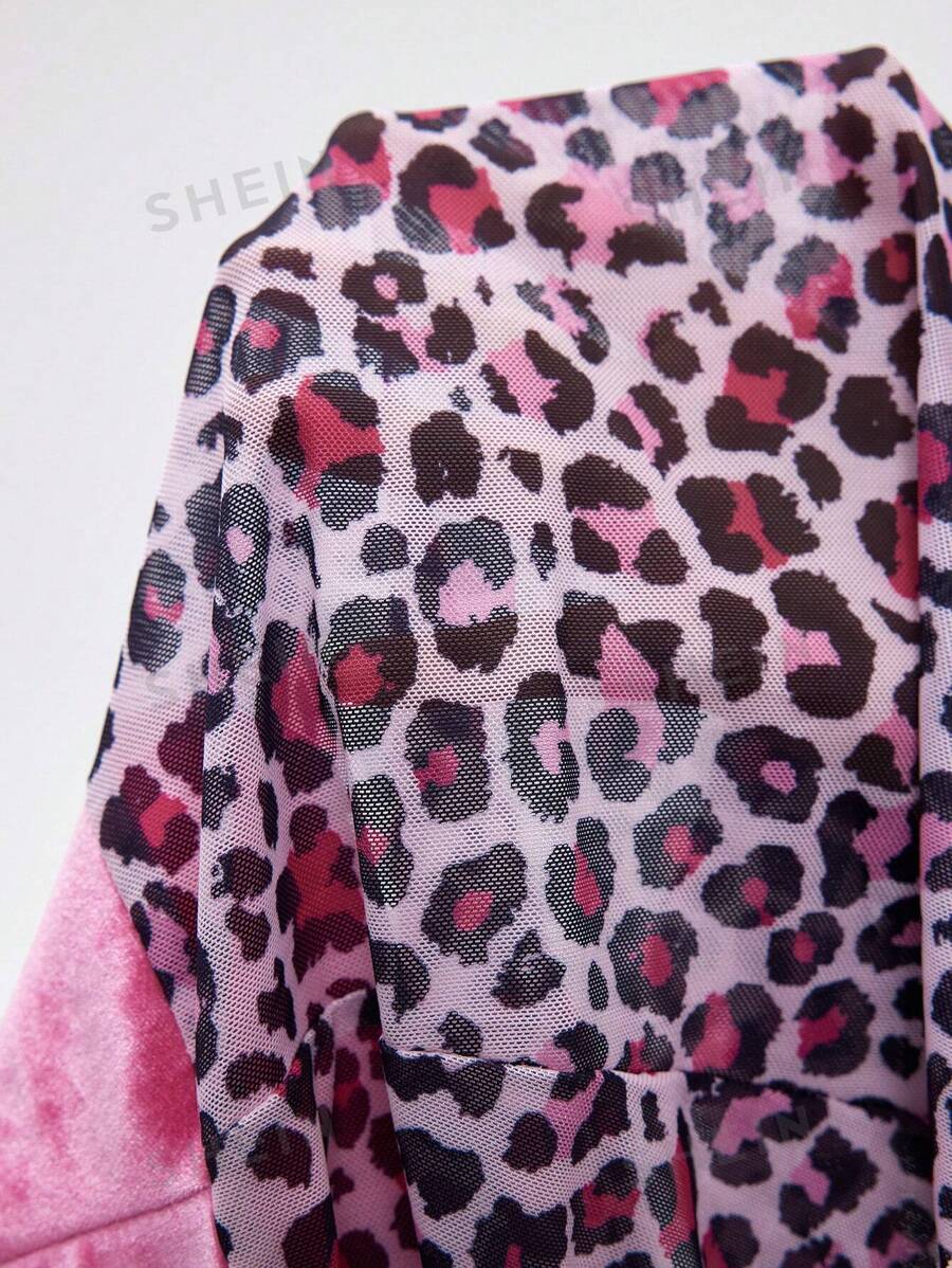 ROMWE J-Fashion Leopard Print Patchwork Bowknot Decor Cami Top | SHEIN USA