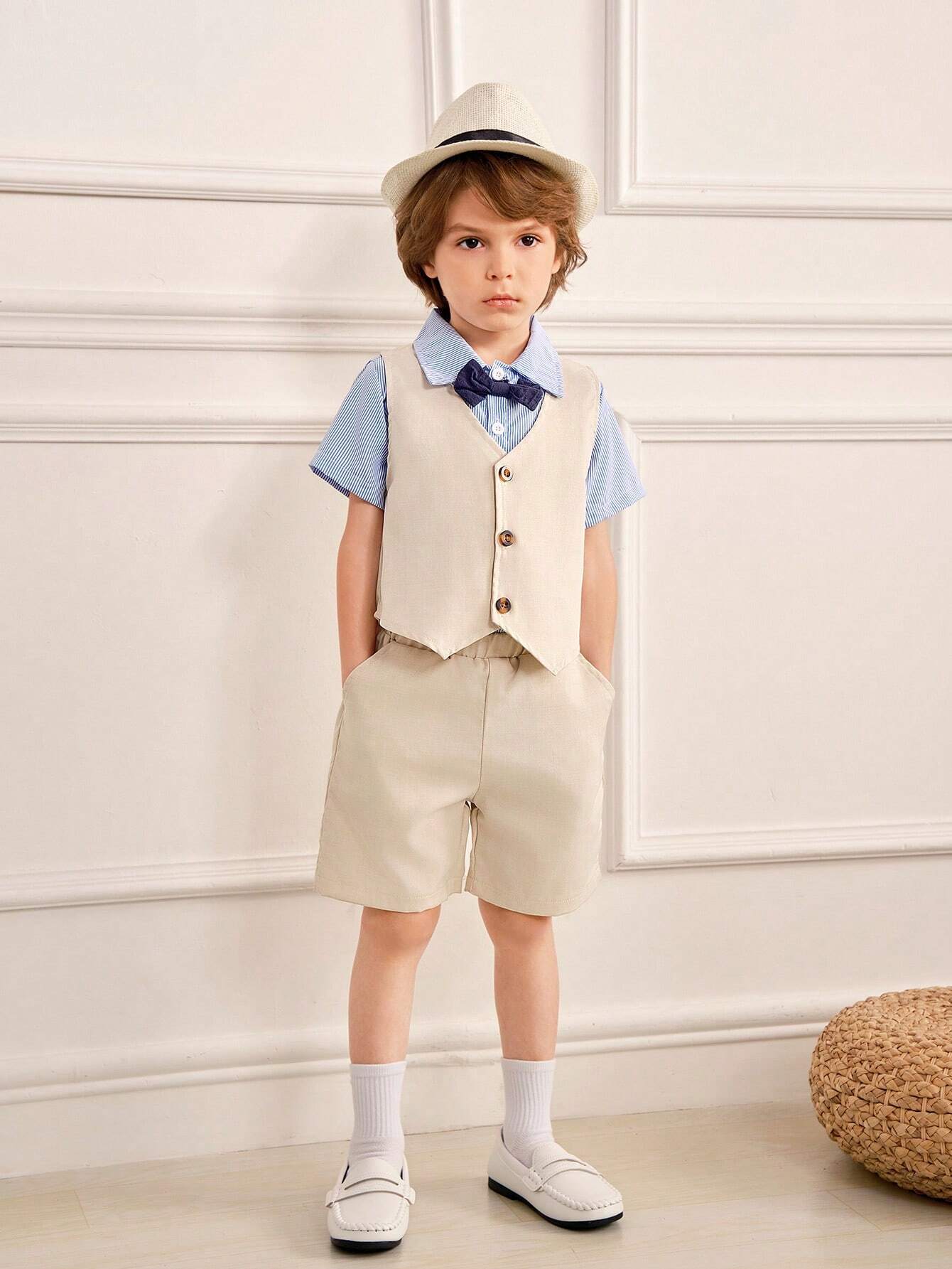3pcs/Set Young Boy Casual And Simple Academy-Style British Gentleman ...