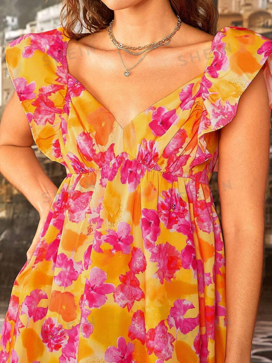 SHEIN WYWH Women's Romantic Casual Holiday Summer Short Dress For ...