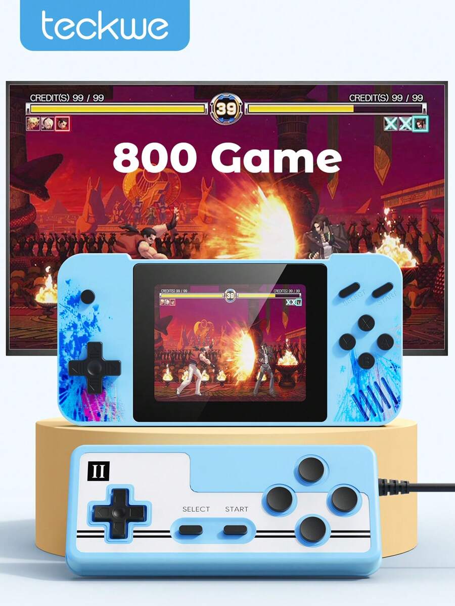 Teckwe คอนโซลเกม 800 เกมสำหรับเด็กพร้อมหน้าจอขนาดใหญ่ คอนโซลเกมมือถือพร ...