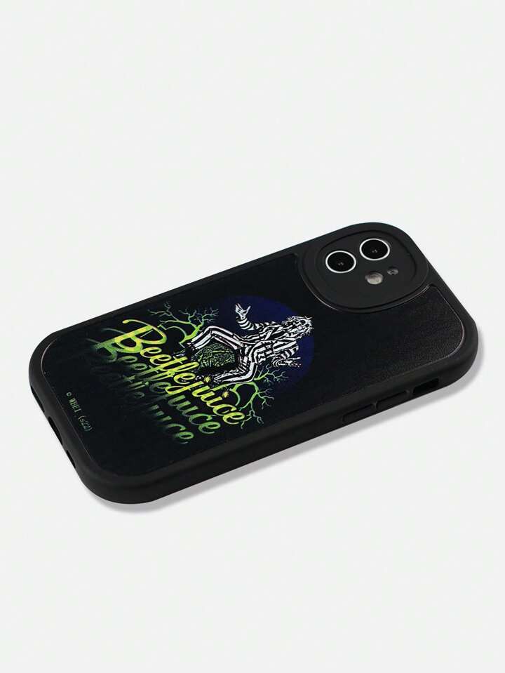 Is That The New Beetlejuice ROMWE Fashionable Black People And Letter Printed Phone Case ROMWE UK