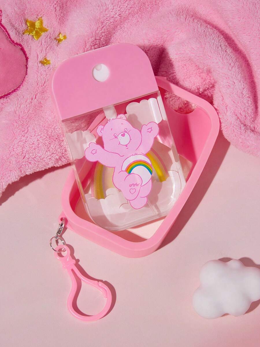 SHEIN X Care Bears Heart Shaped Pink Portable Refillable Container With ...