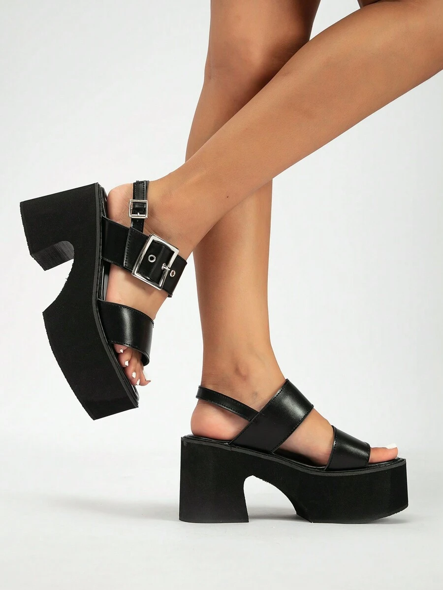 Women Roman Style Wedge Platform Mary Jane Sandals With Round Toe ...