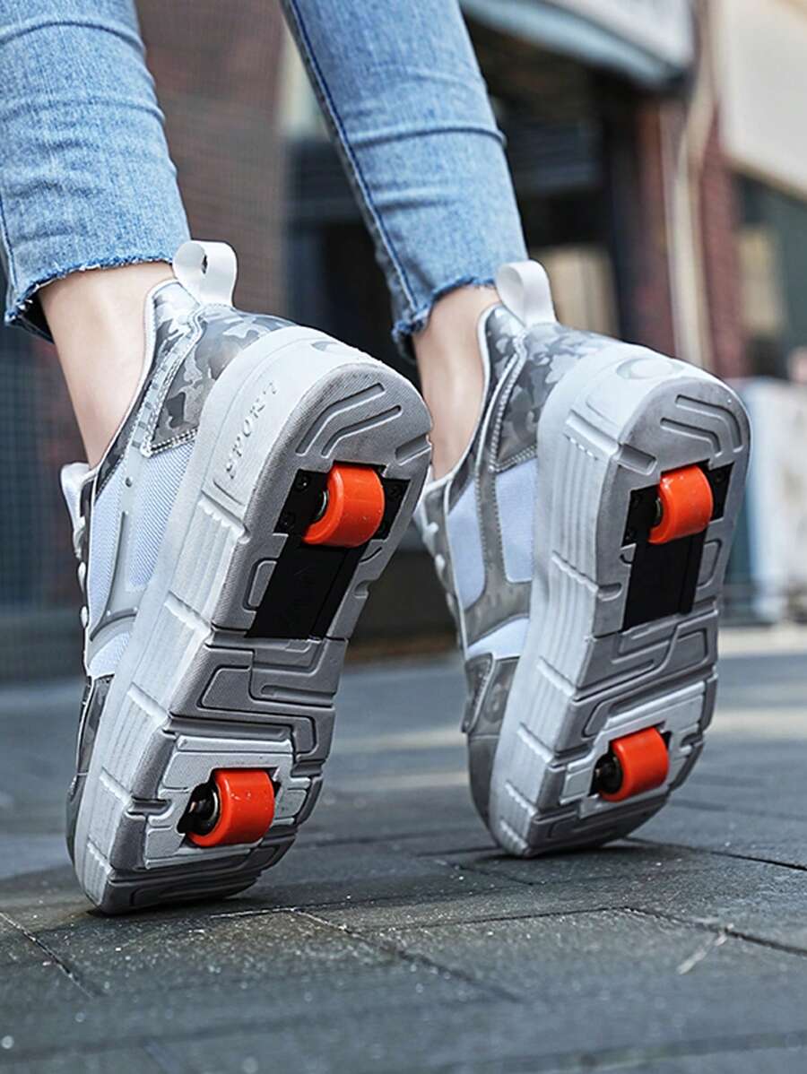 Cool And Fashionable Unisex 2-Wheel Roller Skates Sneakers For ...