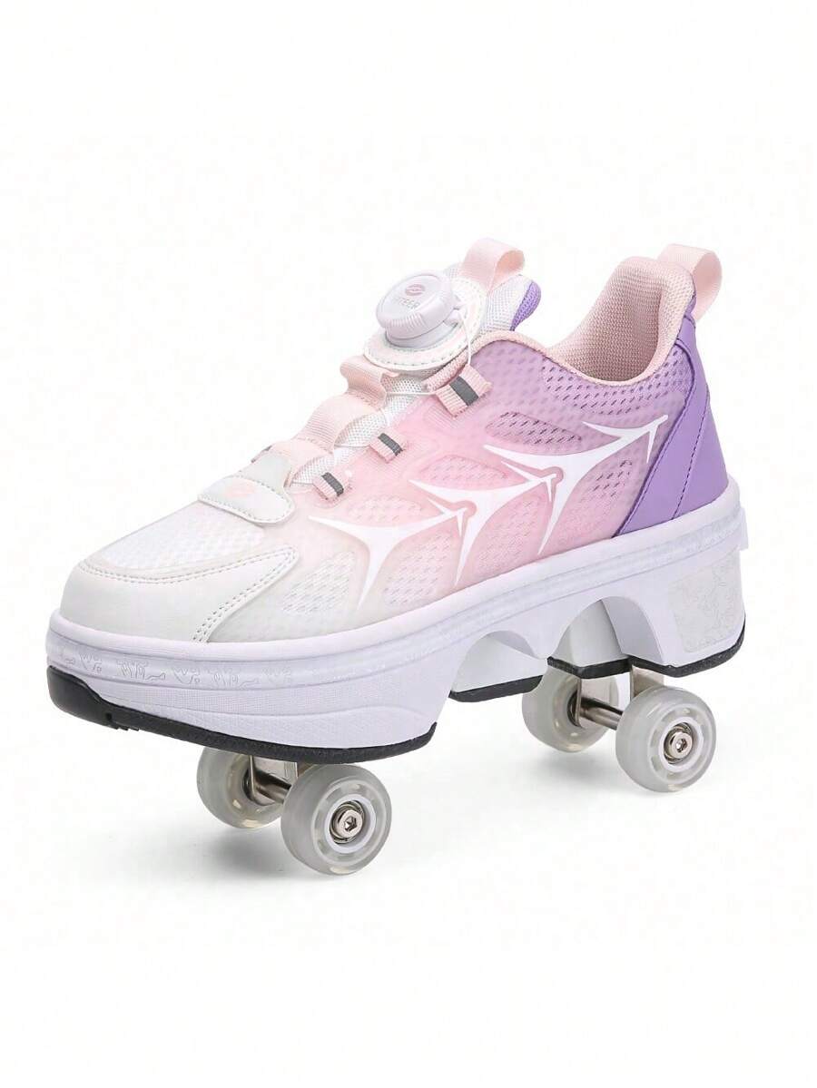 Transformable Roller Skate Shoes, Student Retractable Four Wheel Inline ...