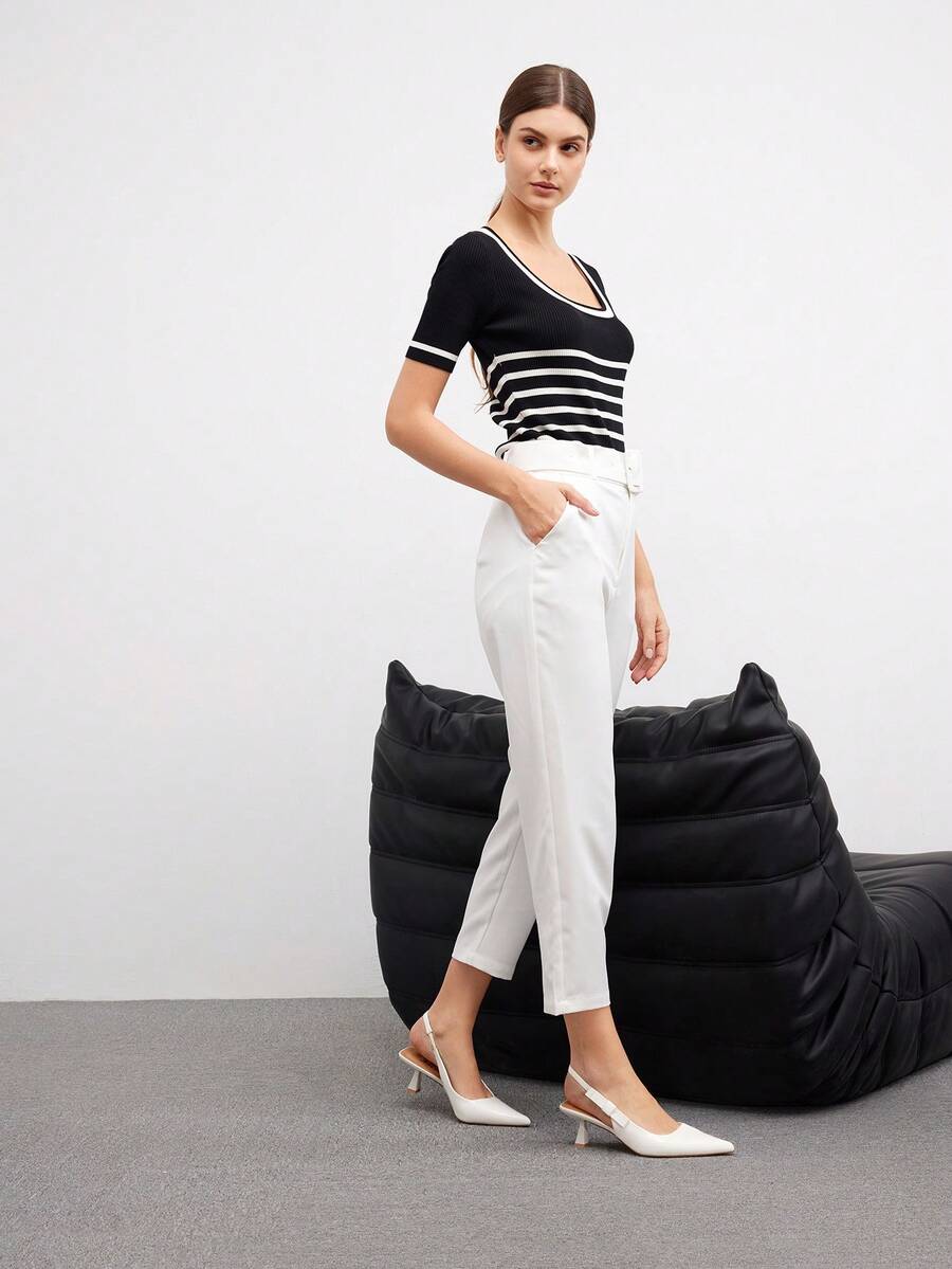 SHEIN BIZwear Ivory Patent Leather High Heels, Graduation Heel, Prom ...