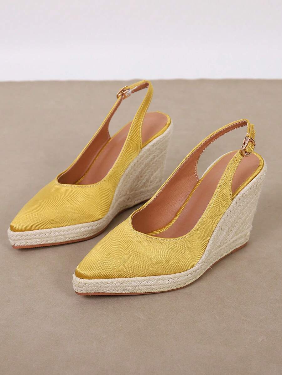 Women Minimalist Wedge Sole Shoes, Peep Toe Court Wedge Heel ...