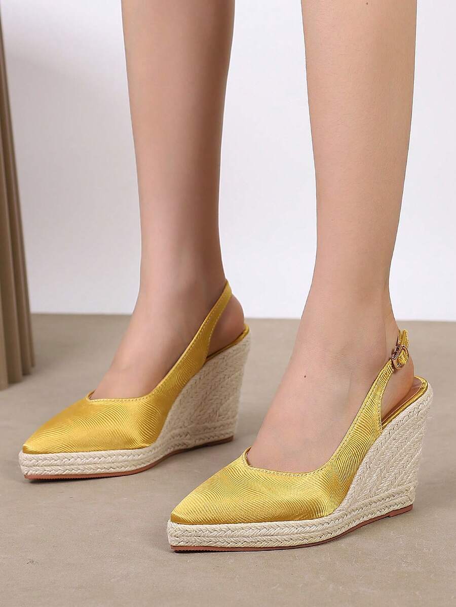 Women Minimalist Wedge Sole Shoes, Peep Toe Court Wedge Heel ...