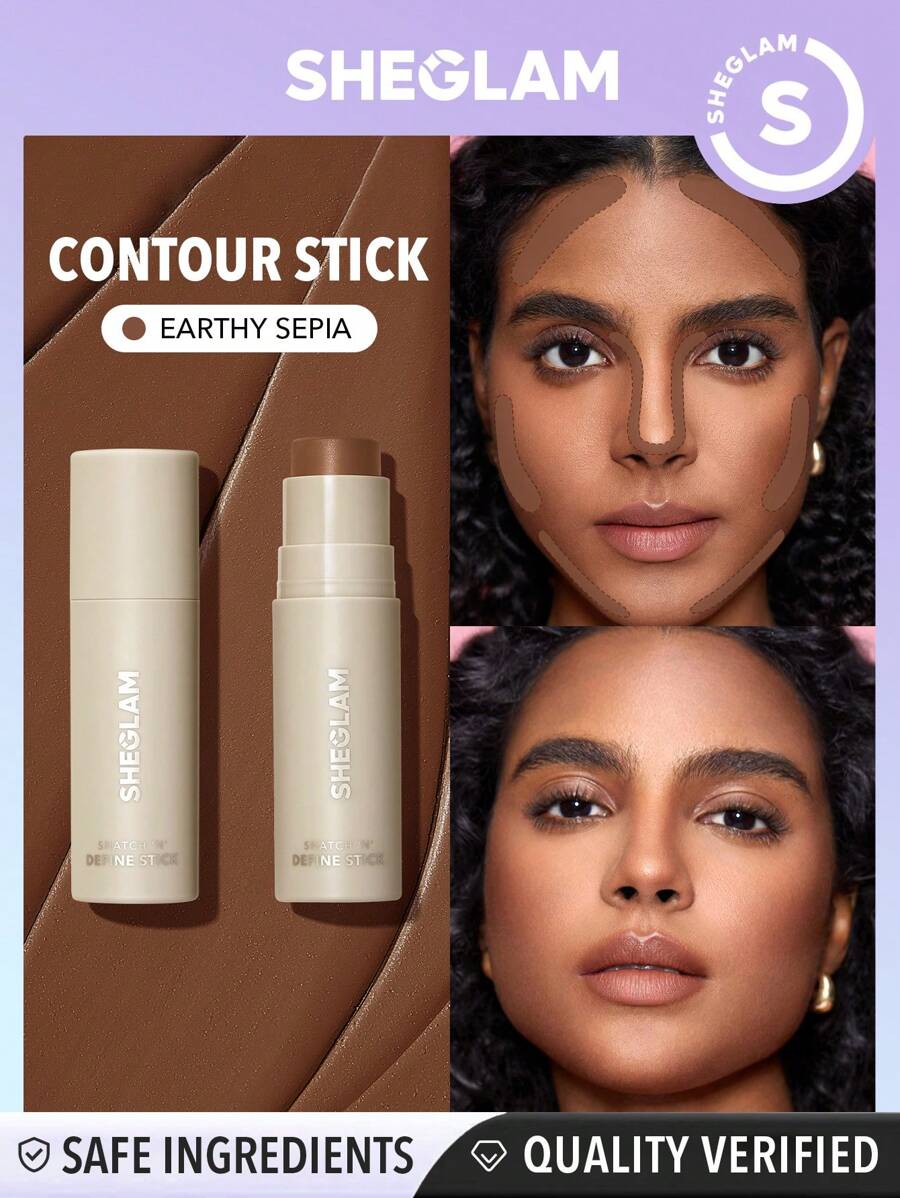 SHEGLAM Snatch 'n' Define Stick-Earthy Sepia Cream Contour Stick Long ...