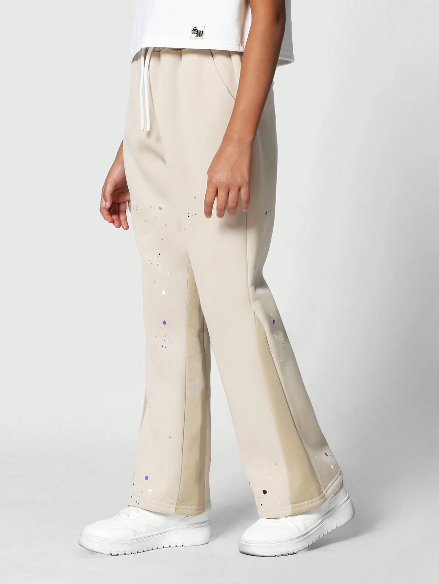 SUMWON Tween Girl Flare Fit Contrast Colour Side Panel Sweatpants With ...