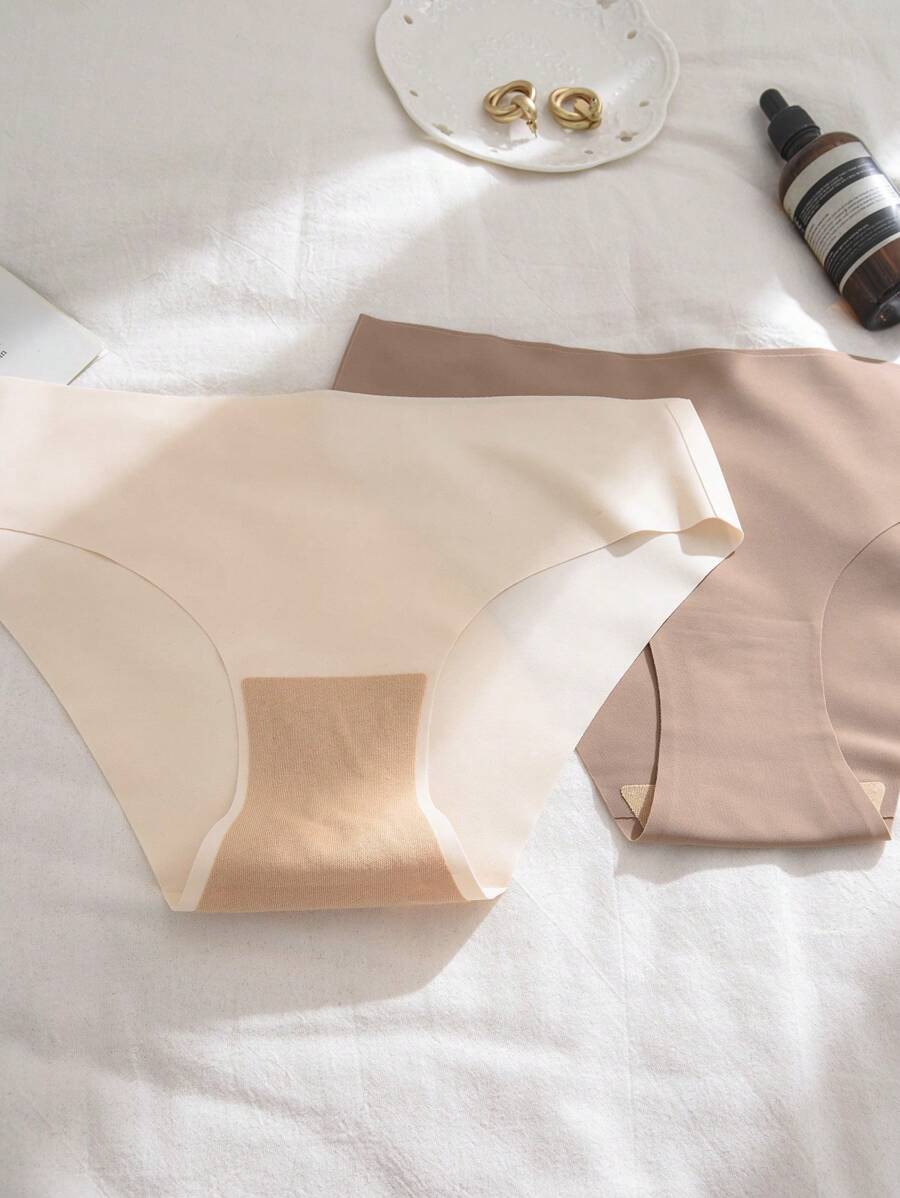 Solid Color Minimalist Seamless Triangle Panties (Pack Of 12) | SHEIN UK