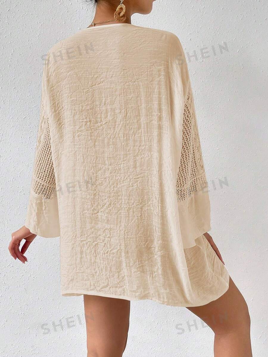 SHEIN Swim Summer Beach Women Cover-Up Vacation Swimsuit Bamboo ...