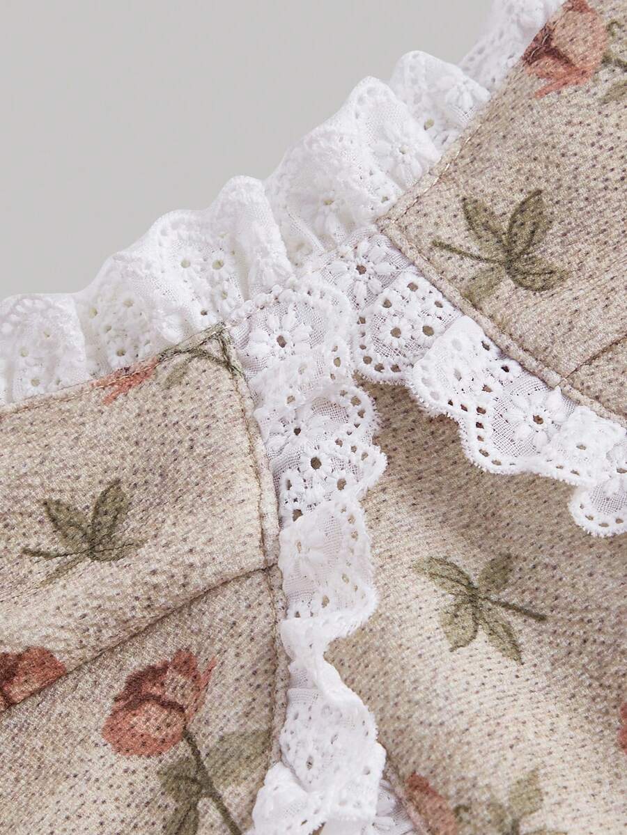 SHEIN MOD Ladies' Vintage Off-The-Shoulder Dress With Multi-Layer ...