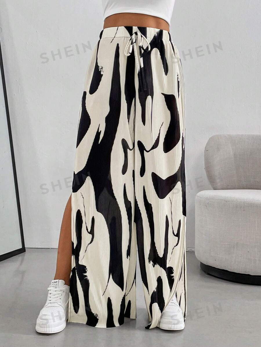 SHEIN Essnce Women Summer Boho Street Fashion Side High Slit Color ...