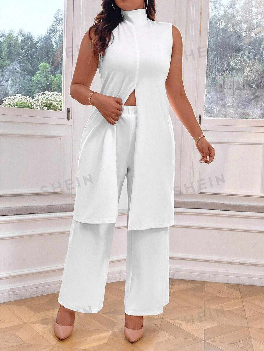 SHEIN Privé Elegant And Comfortable Plus Size Two-Piece Set For Spring ...