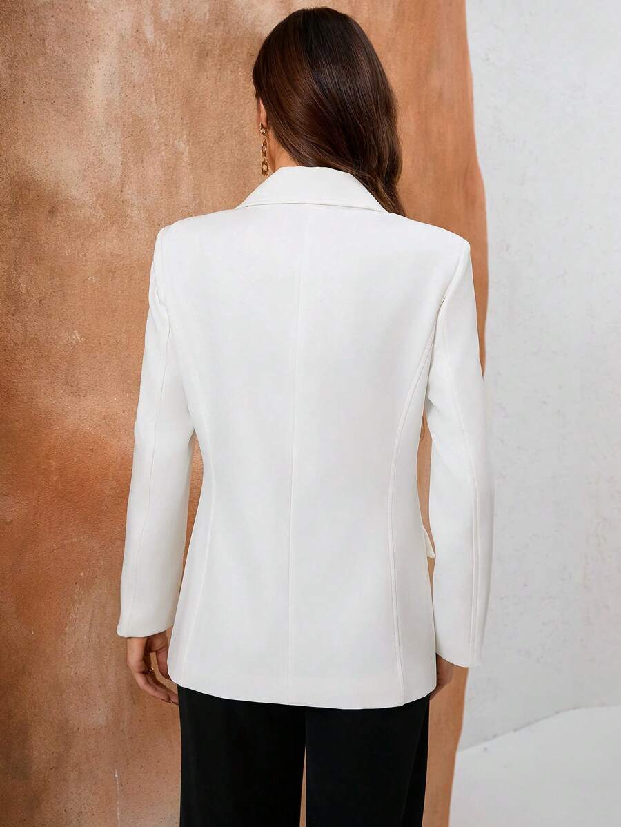 SHEIN BIZwear Fashionable High-End Commuting Metal Button Women Suit ...