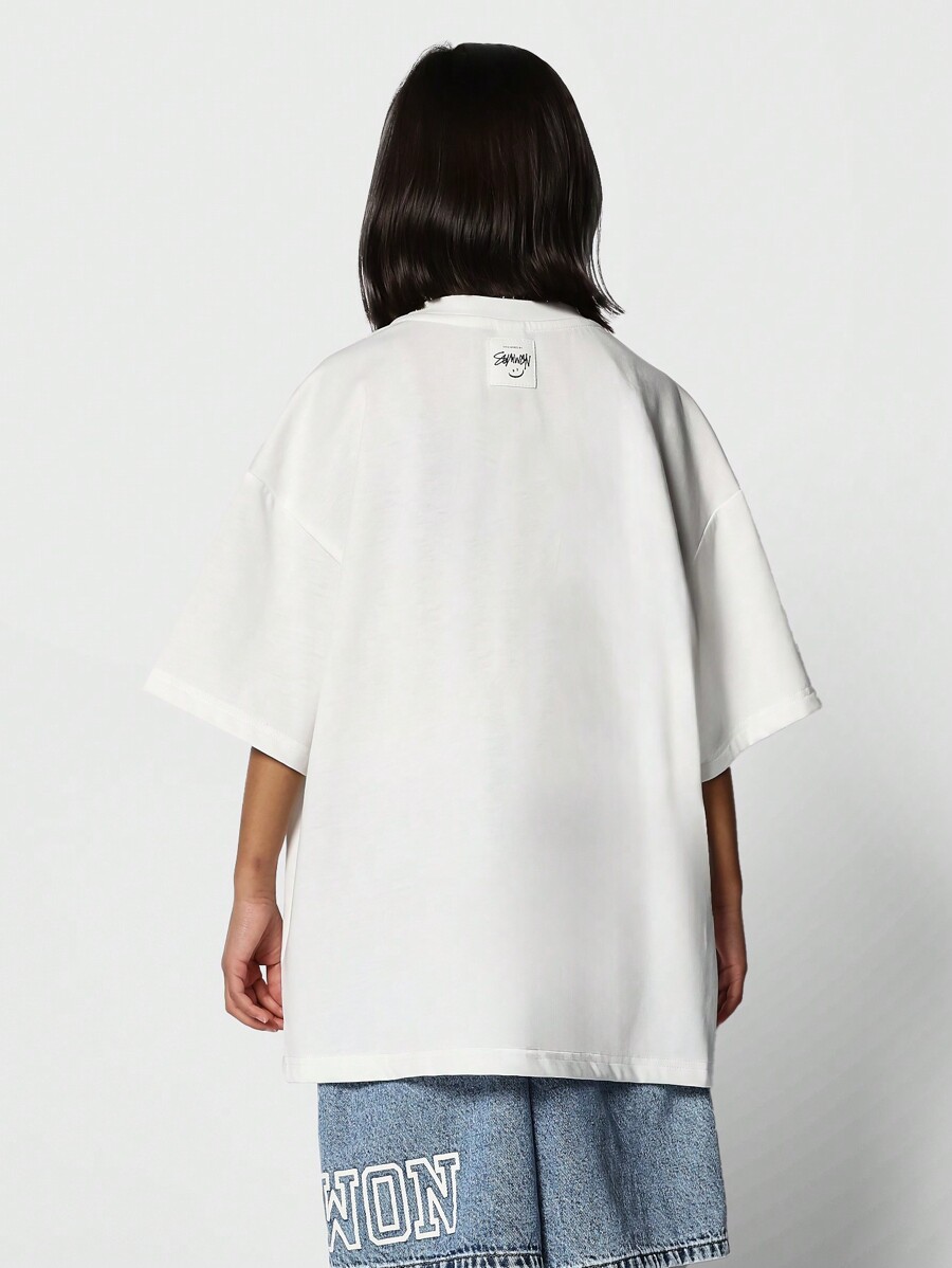 SUMWON Tween Girl Oversized Fit With Print | SHEIN South Africa