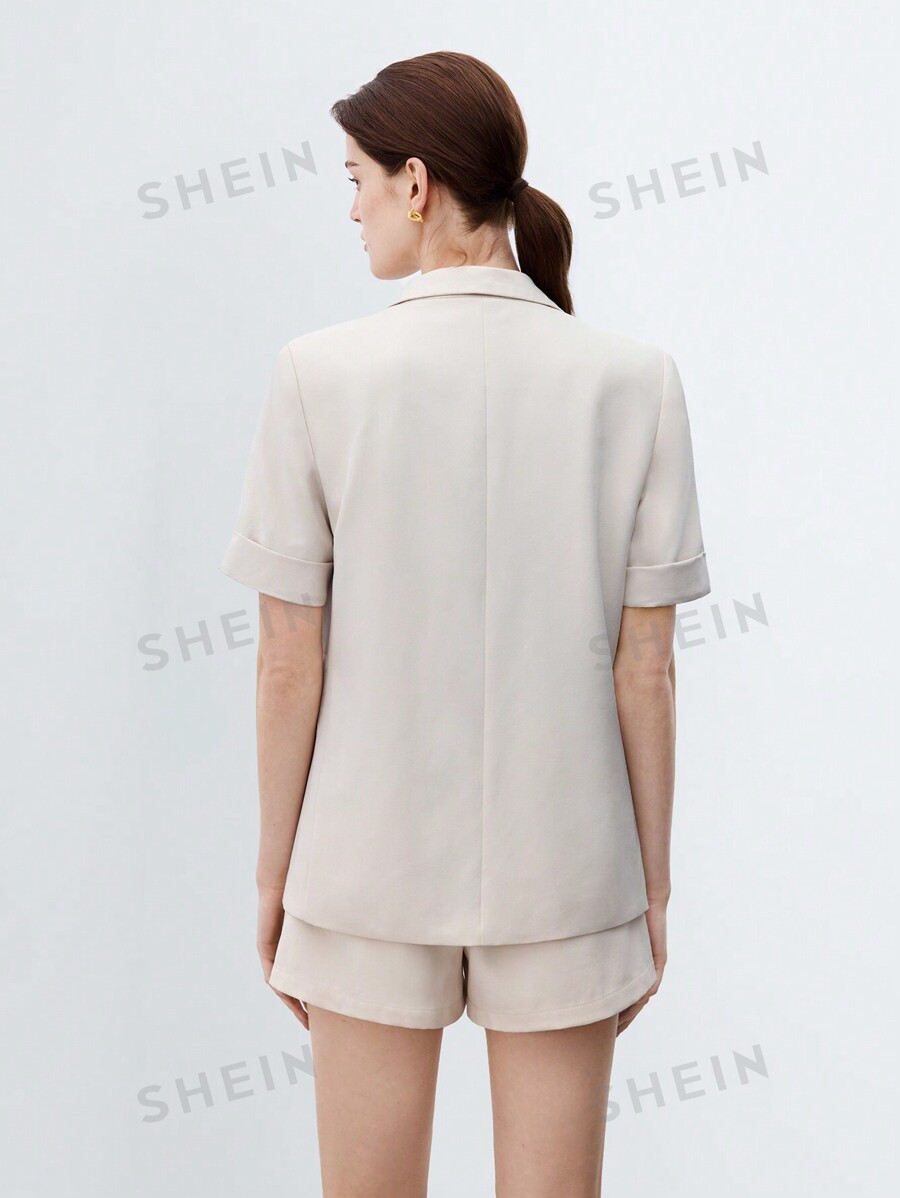 SHEIN BIZwear Women's Graduation Formal Commuter Short-Sleeve Suit Set ...