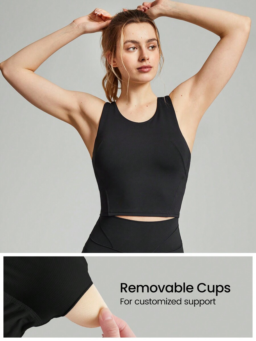 GLOWMODE Powersculpt™-Air Fast-Drying Racerback Tank Round Neck Waist ...