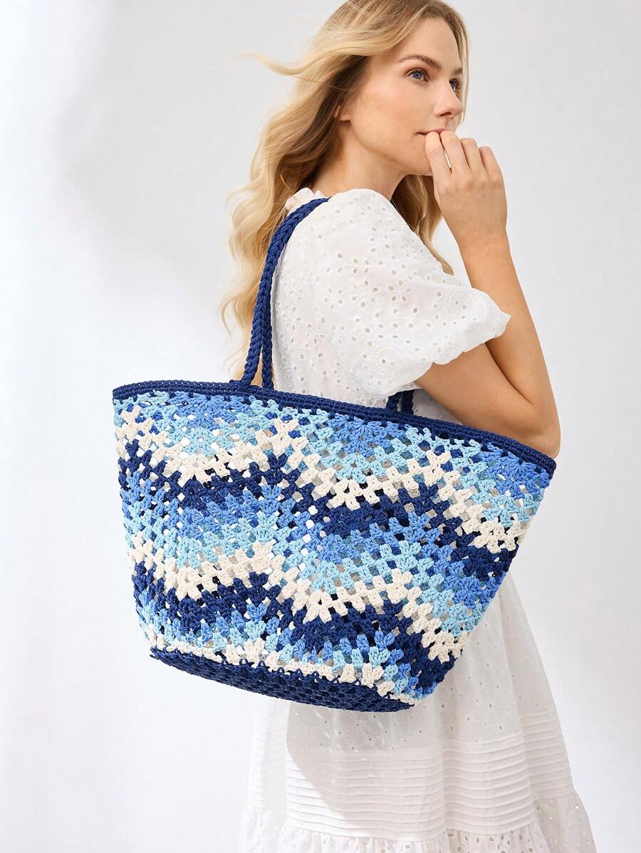 MOTF PREMIUM CROCHET BAG WITH SAWTOOTH PATTERN AND HOLLOW OUT DESIGN ...