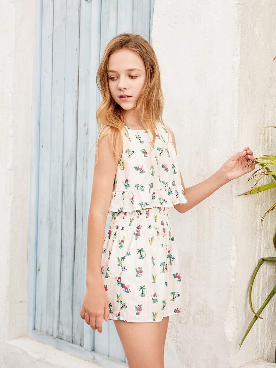 SHEIN Conjunto de 2 piezas para niña adolescente que incluye una ...