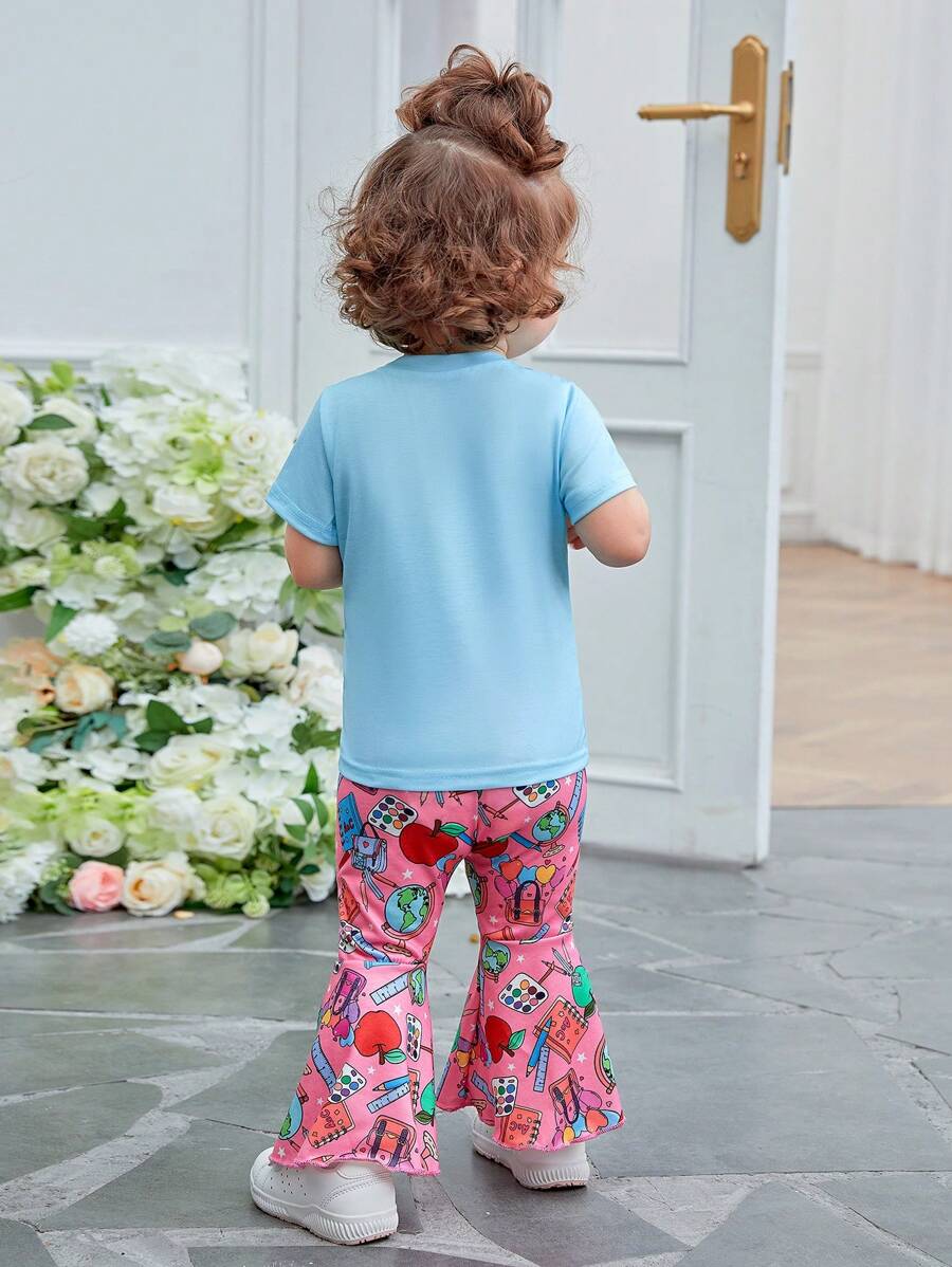 SHEIN Conjunto de 2 piezas para niña, casual y básico. Camiseta ...