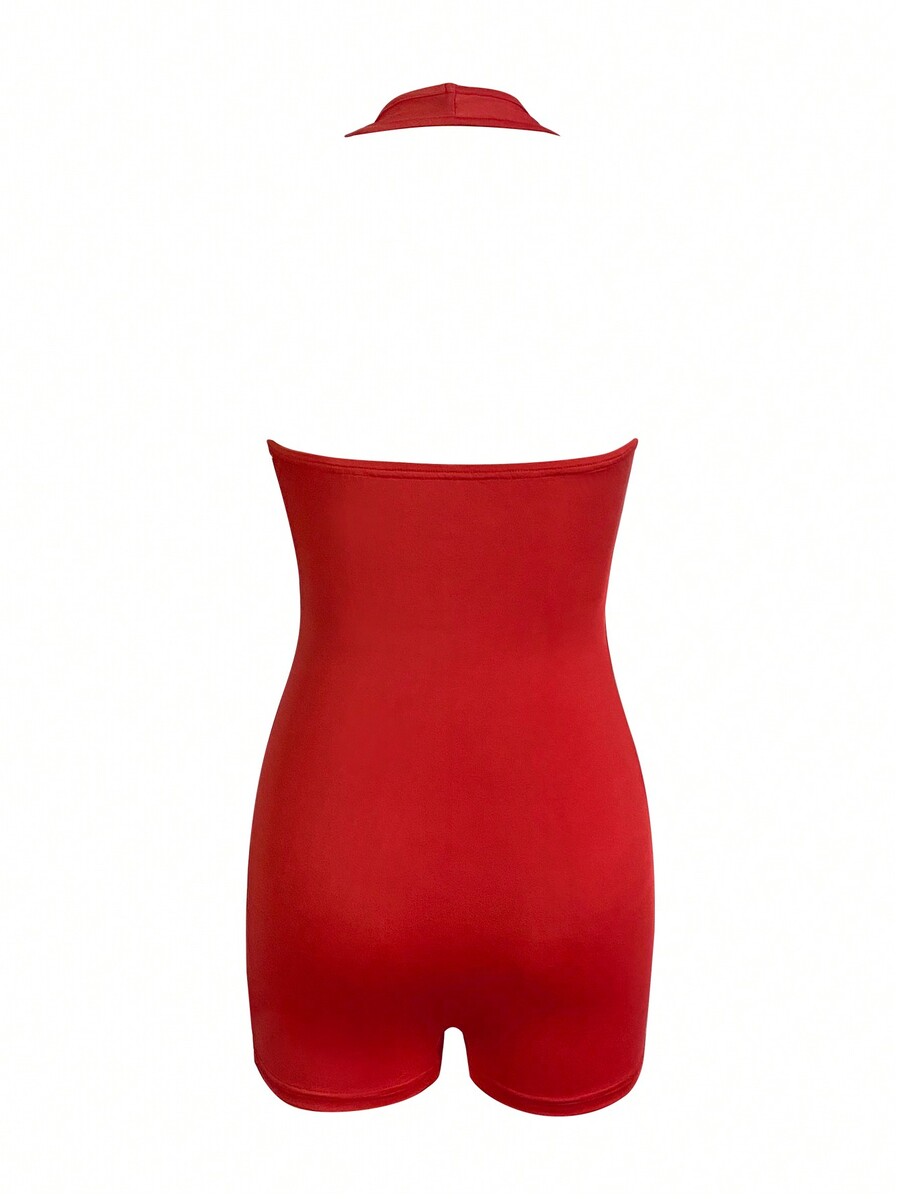 SHEIN Slayr Women Halter Solid Color Spring/Summer Slim Fit Jumpsuit ...