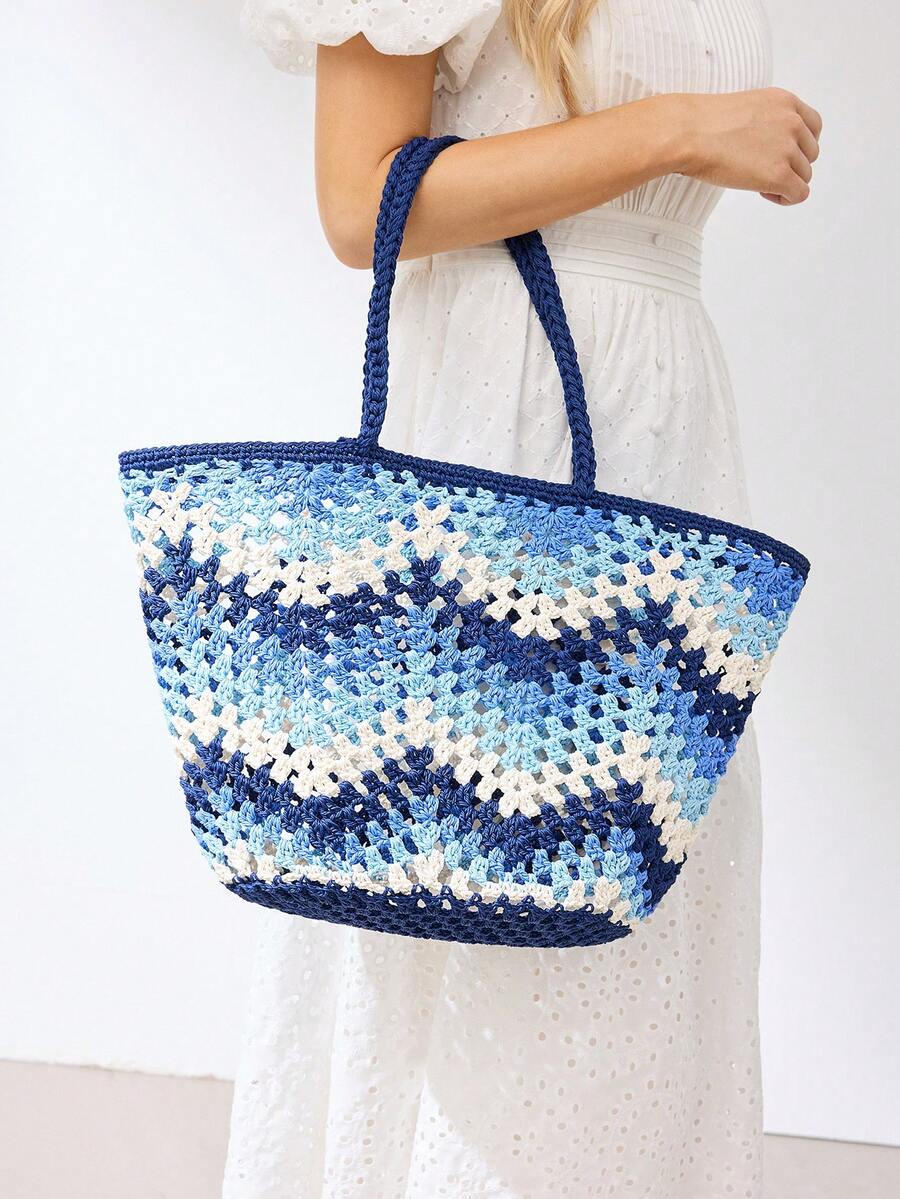 MOTF PREMIUM CROCHET BAG WITH SAWTOOTH PATTERN AND HOLLOW OUT DESIGN ...
