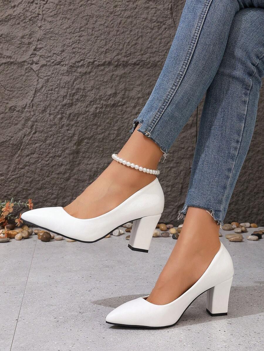 Femmes Mode Talons hauts sexy Épais de bal blanc grande taille | Mode ...