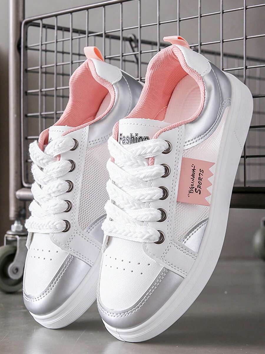 Summer Lightweight Breathable Mesh Sneakers For School Girls, White ...