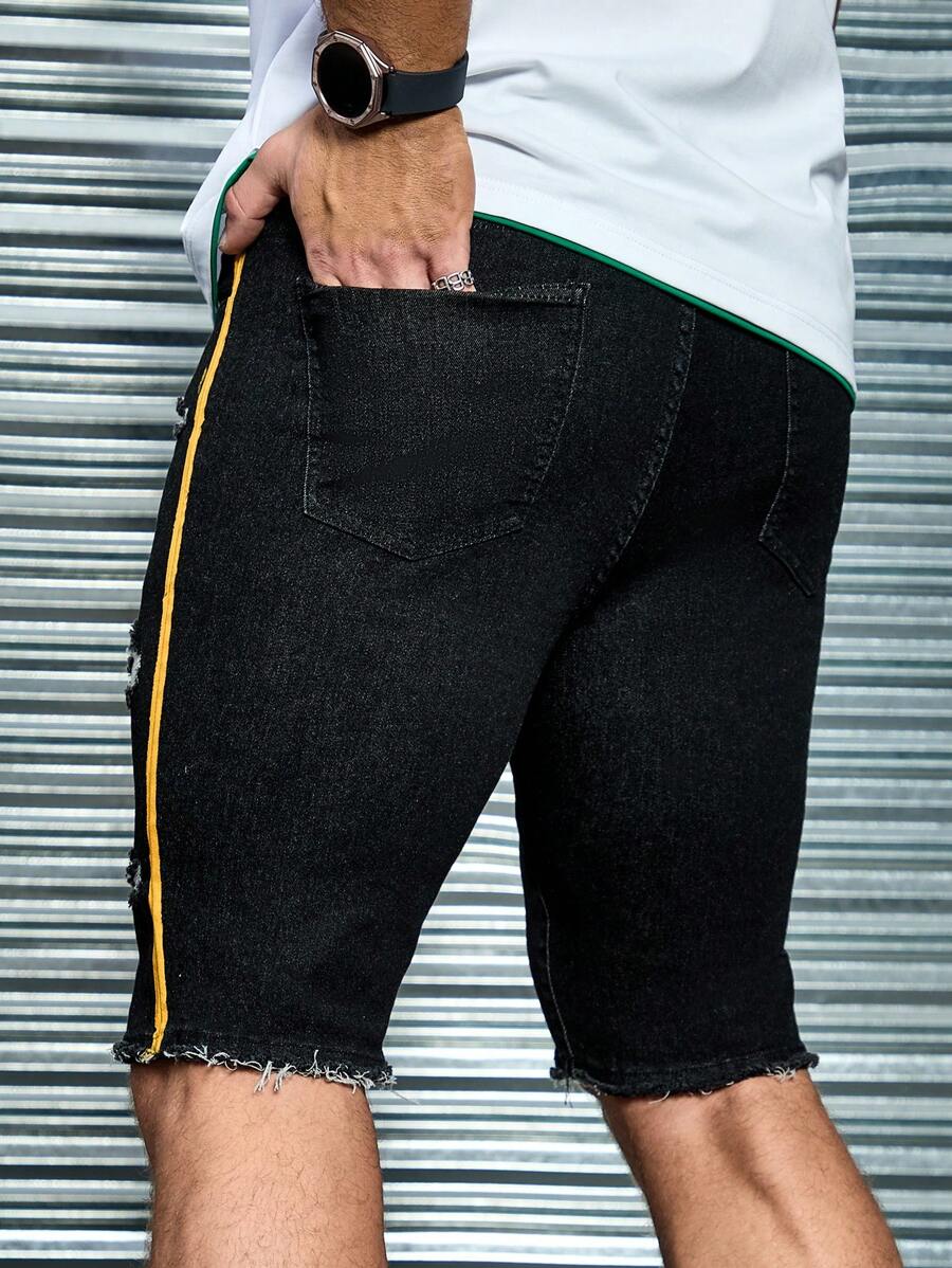 Manfinity LEGND Hombres Pantalones cortos negros ajustados con ...