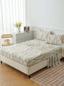 Ginkgo Pattern Sheet Set Without Filler | SHEIN USA