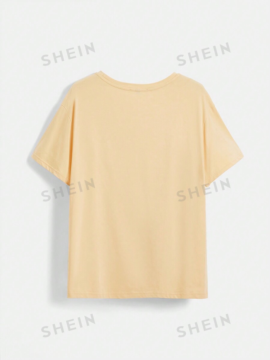 ADVENTURE TIME X SHEIN Plus Size Cartoon Printed Loose Fit Drop ...