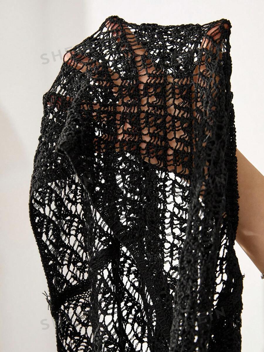 SHEIN Swim Curve Cover-up da spiaggia taglie forti, maglia incrociata ...