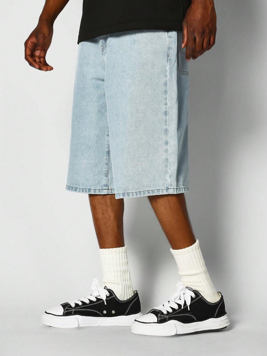 SUMWON Washed Denim Jort | SHEIN USA