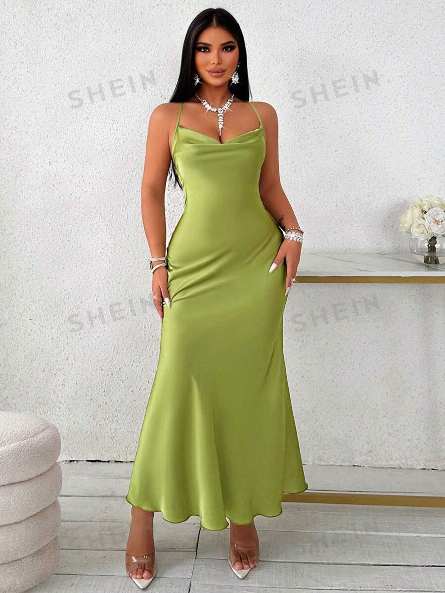 SHEIN SXY Halter, Suspender, Swing Collar, Pocket Collar, Low Waist ...