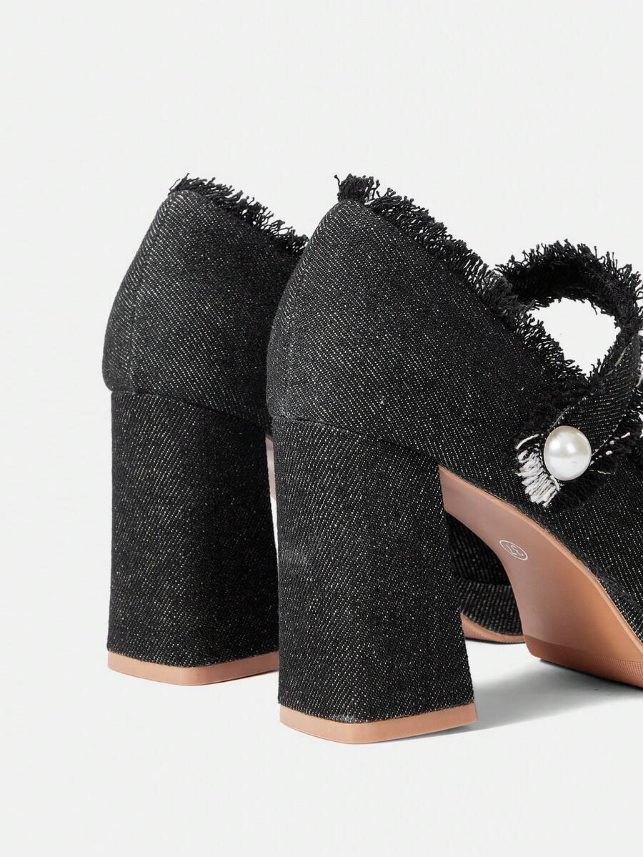 CUCCOO DOLLMOD Mary Jane Chunky Heels Round Toe Pumps For Women ...