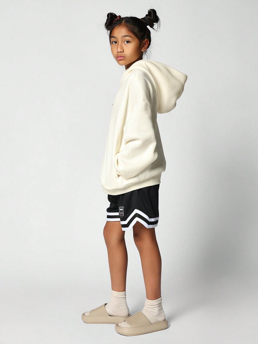 SUMWON Kids Unisex Funnel Neck Hoodie With Logo | SHEIN ASIA