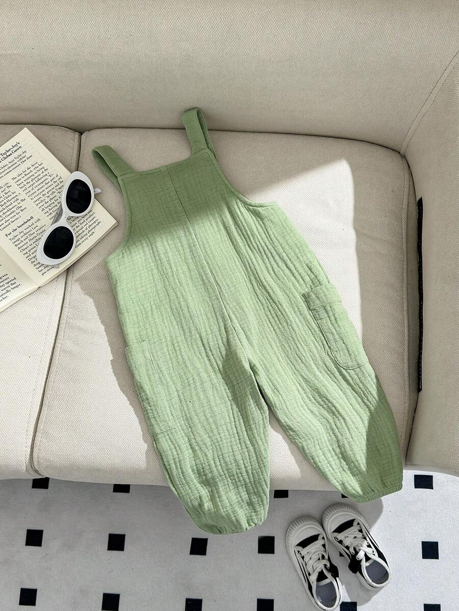 SHEIN Cute Unisex Baby Cotton Romper Jumpsuit, Simple Solid Color ...